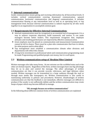 Report On Business Communication | DOCX