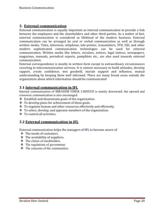 Report On Business Communication | DOCX