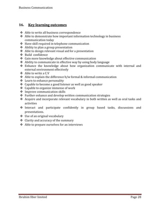 Report On Business Communication | DOCX