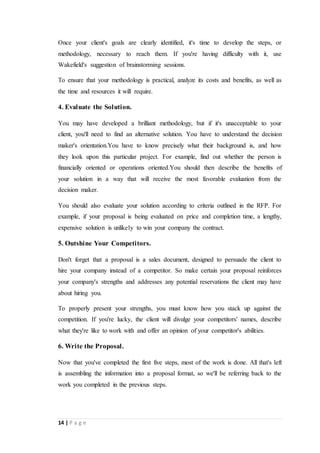 Report on business proposals of msd | PDF