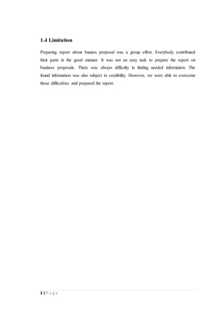 Report on business proposals of msd | DOCX