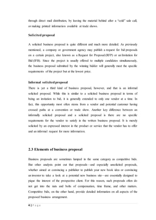 Report on business proposals of msd | PDF