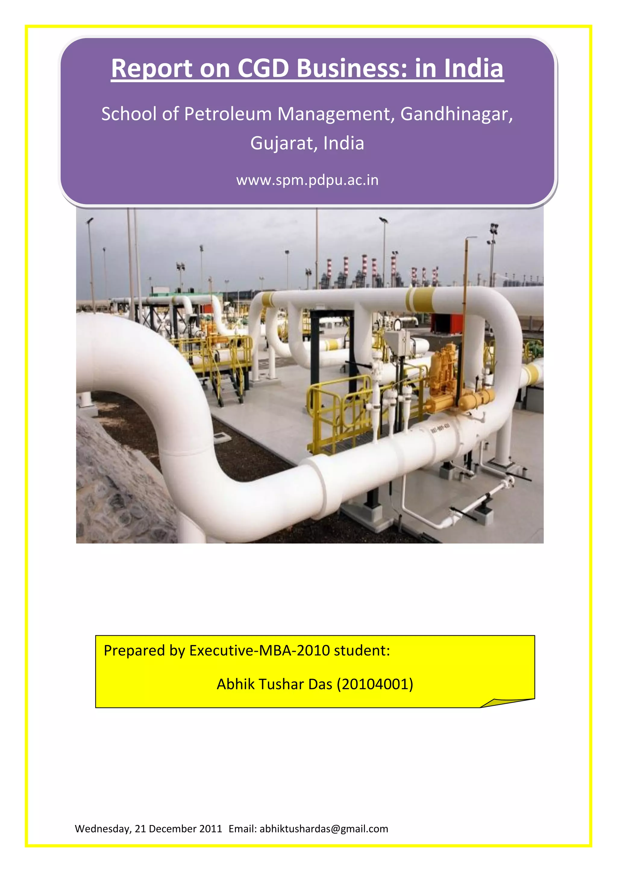 CGD Business in India: a report | PDF