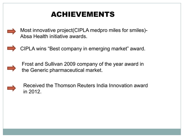 Report on cipla | PPT