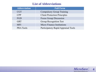 Clients on Client Protection | PPT