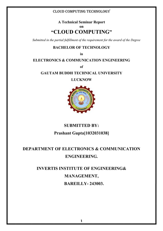 Report on cloud computing by prashant gupta | DOCX | Cloud Computing | Internet