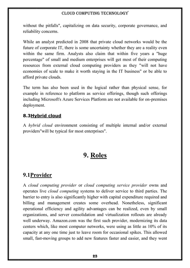 Report on cloud computing by prashant gupta | DOCX | Cloud Computing | Internet