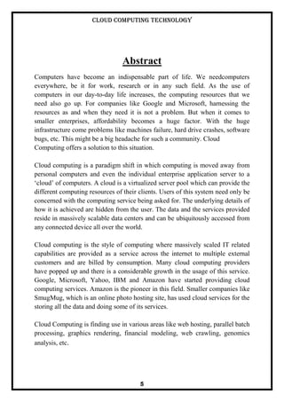 Report on cloud computing by prashant gupta | DOCX