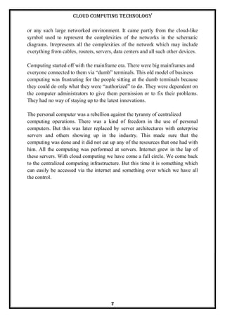 Report on cloud computing by prashant gupta | DOCX