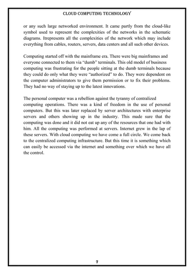 Report on cloud computing by prashant gupta | DOCX | Cloud Computing | Internet