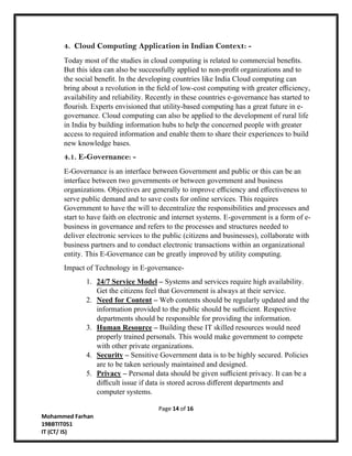 Report on cloud computing | PDF
