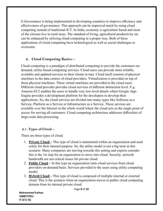 Report on cloud computing | PDF