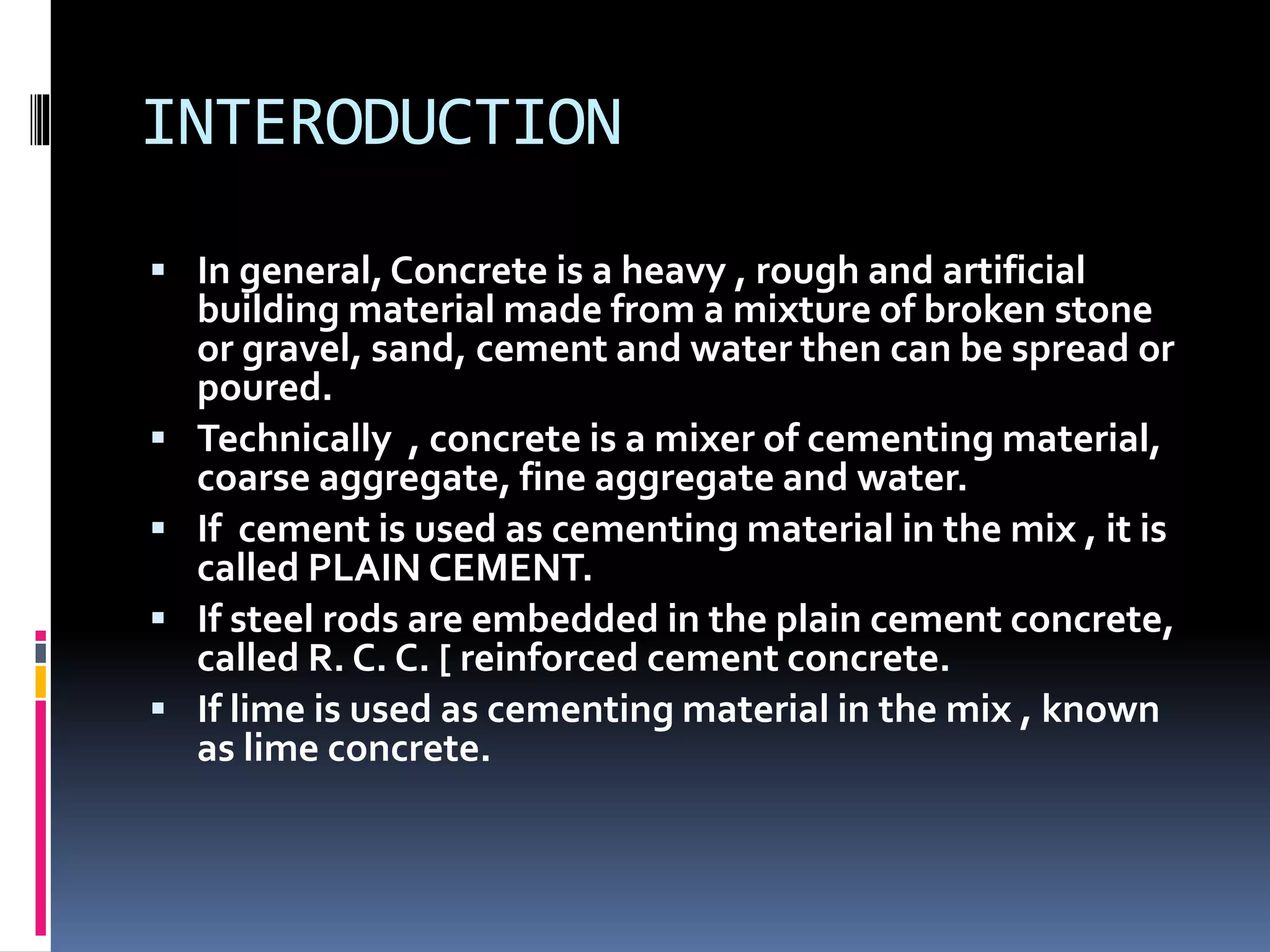 Report on concrete | PPTX