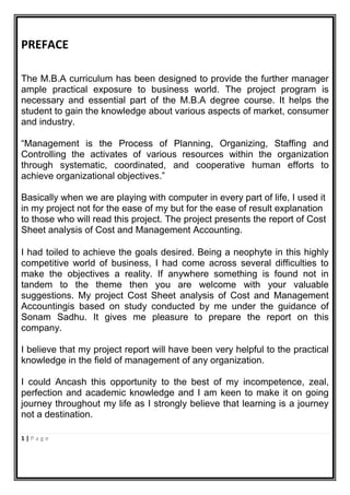 Report on cost analysis (cost) | PDF