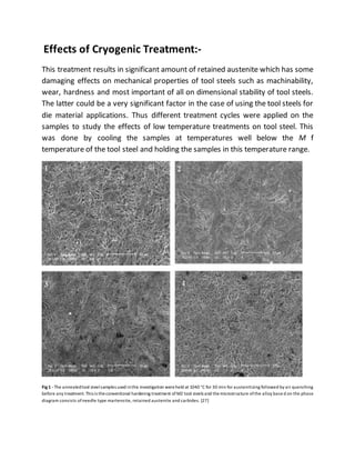 Report on cryogenic heat treatment | DOCX