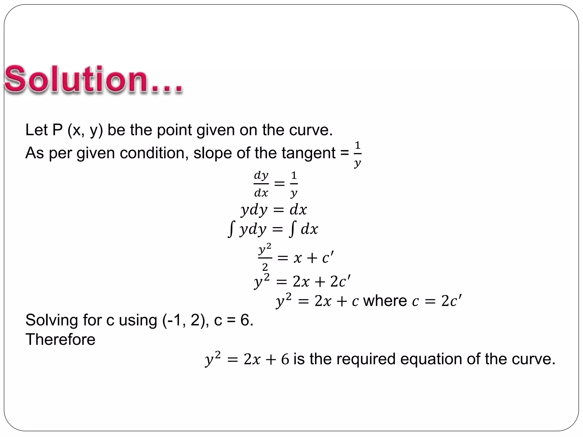 Report on differential equation | PPTX