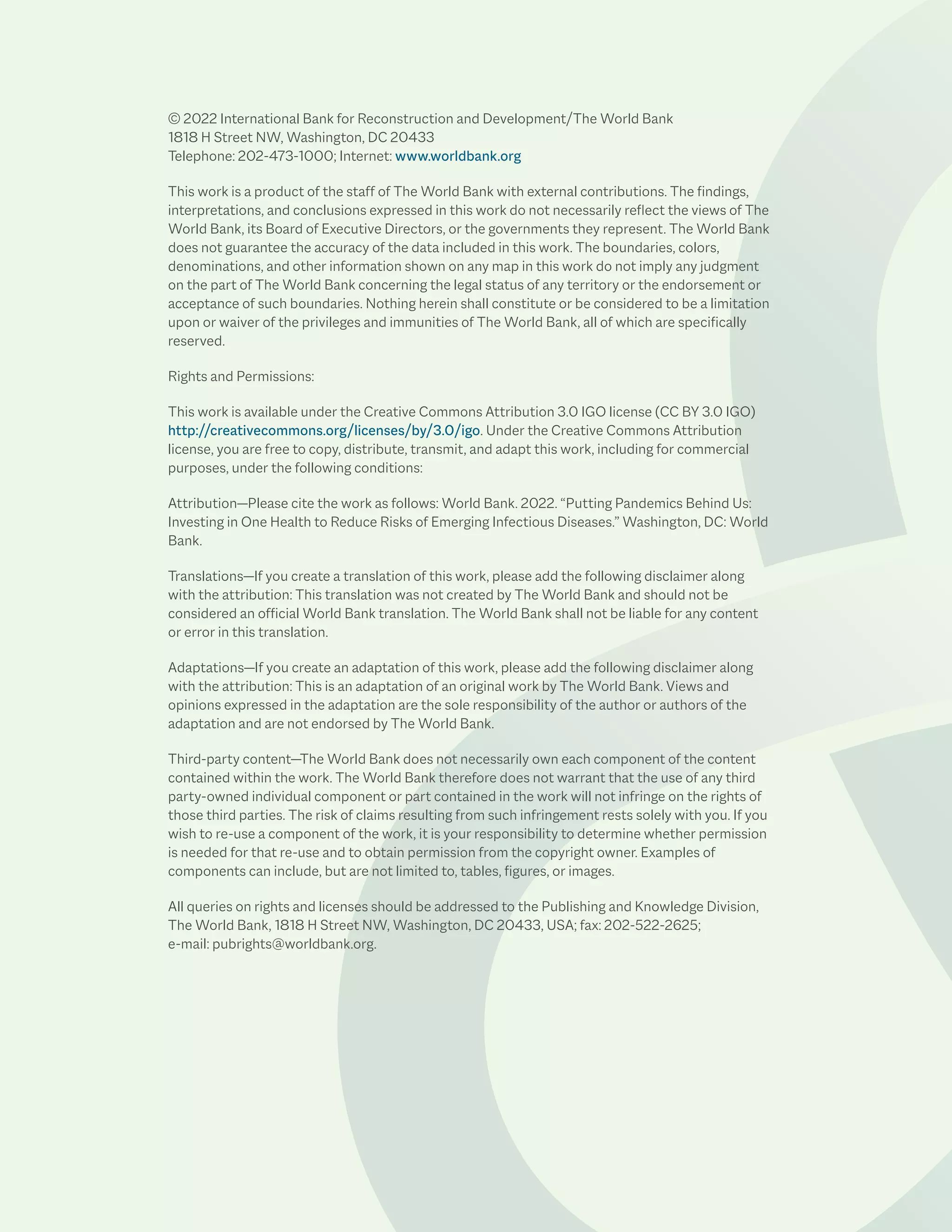 Report One Health.pdf | Infectious Diseases | Diseases and Conditions