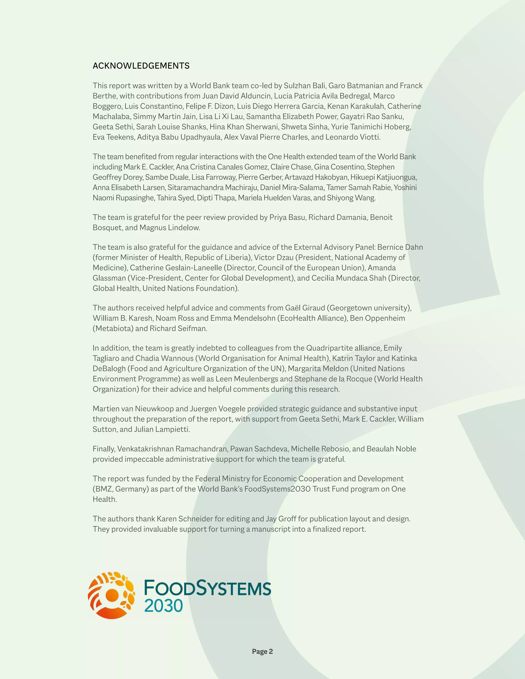 Report One Health.pdf | Infectious Diseases | Diseases and Conditions