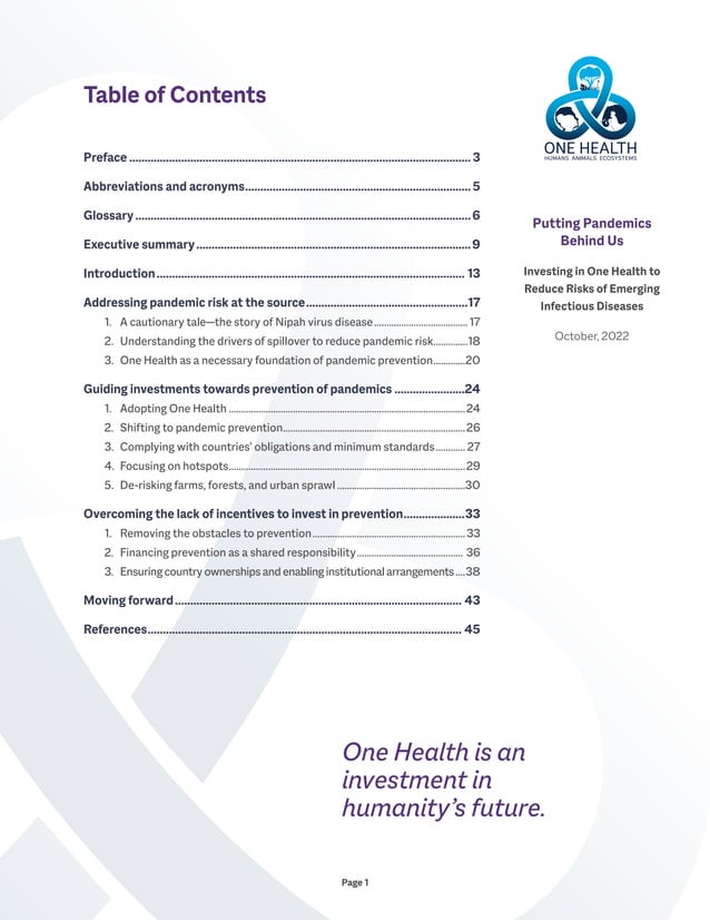 Report One Health.pdf | Infectious Diseases | Diseases and Conditions