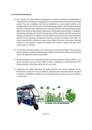 Report on electric rickshaw and case studies | PDF