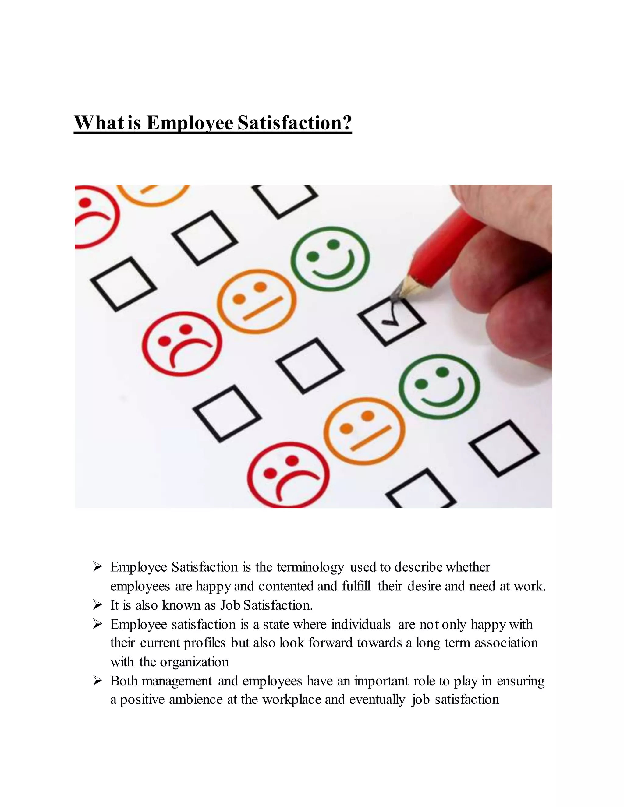 Report on employee satisfaction | PDF