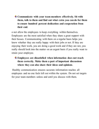 Report on employee satisfaction | DOCX