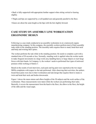 Report on ergonomic design of workstations | PDF