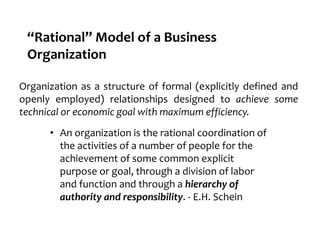 Rational, Political and Caring Organization (Business Ethics) | PPT