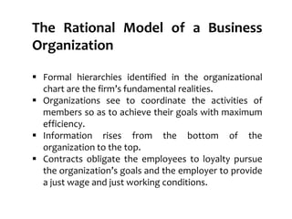 Rational, Political and Caring Organization (Business Ethics) | PPT
