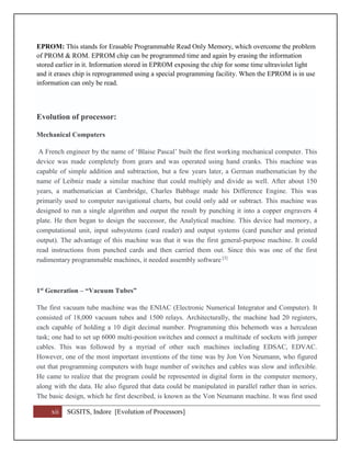 Report on evolution of processor by sandesh agrawal | PDF