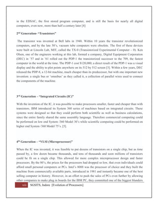 Report on evolution of processor by sandesh agrawal | PDF