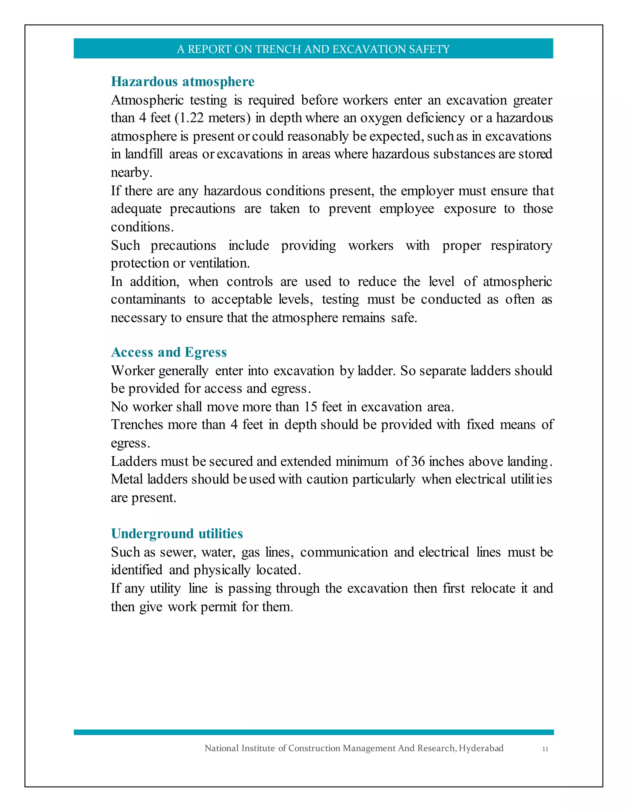 Report on excavation | DOCX