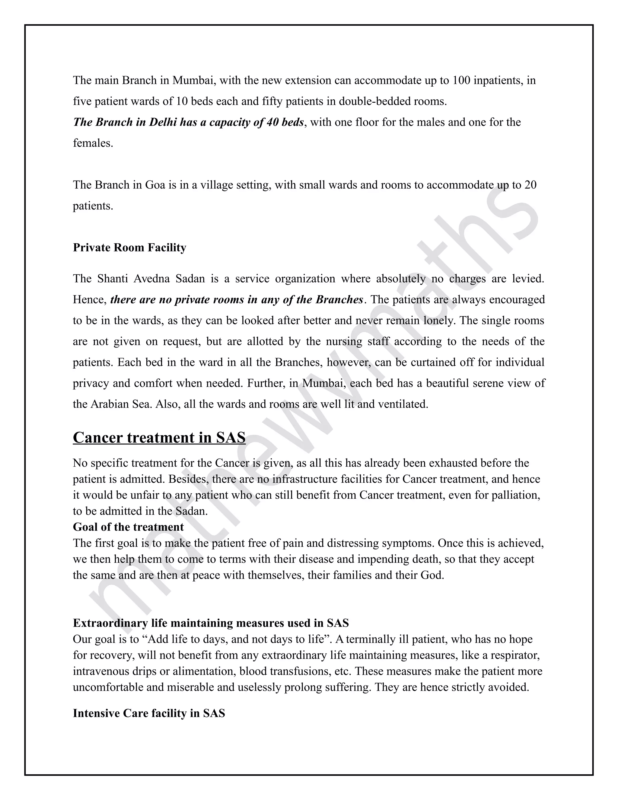 Report on field visit to shanti avedna sadan, New Delhi | PDF