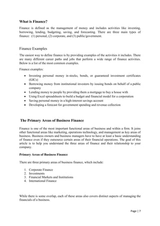 Report on finance prepared by tipu | PDF