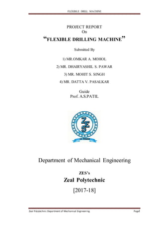 Project Report on flexible drill machine | DOCX