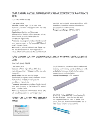 Report on food grade hose pipe | PDF