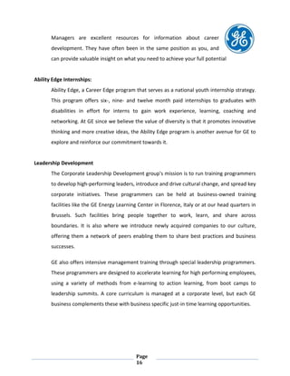 Report on GENERAL ELECTRIC | DOCX