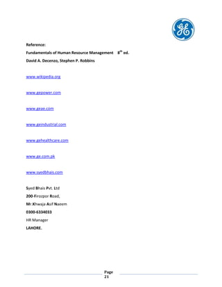 Report on GENERAL ELECTRIC | DOCX