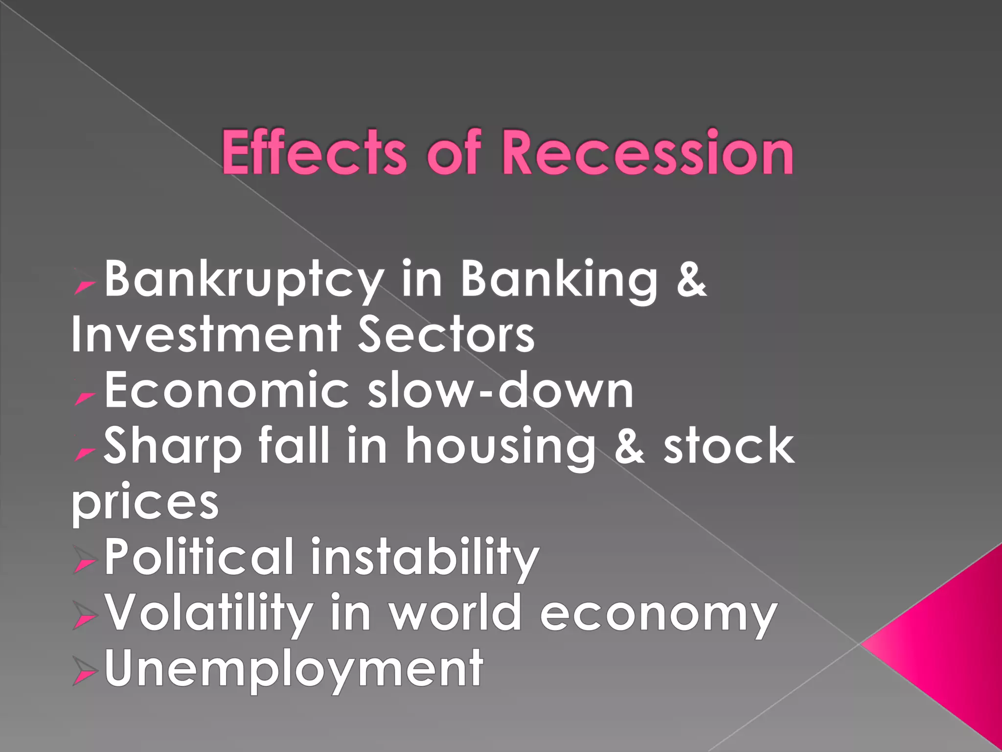 Report on global recession 2008 | PPTX | Business | Business and Finance
