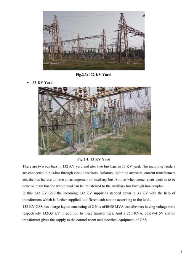Report on grid substation