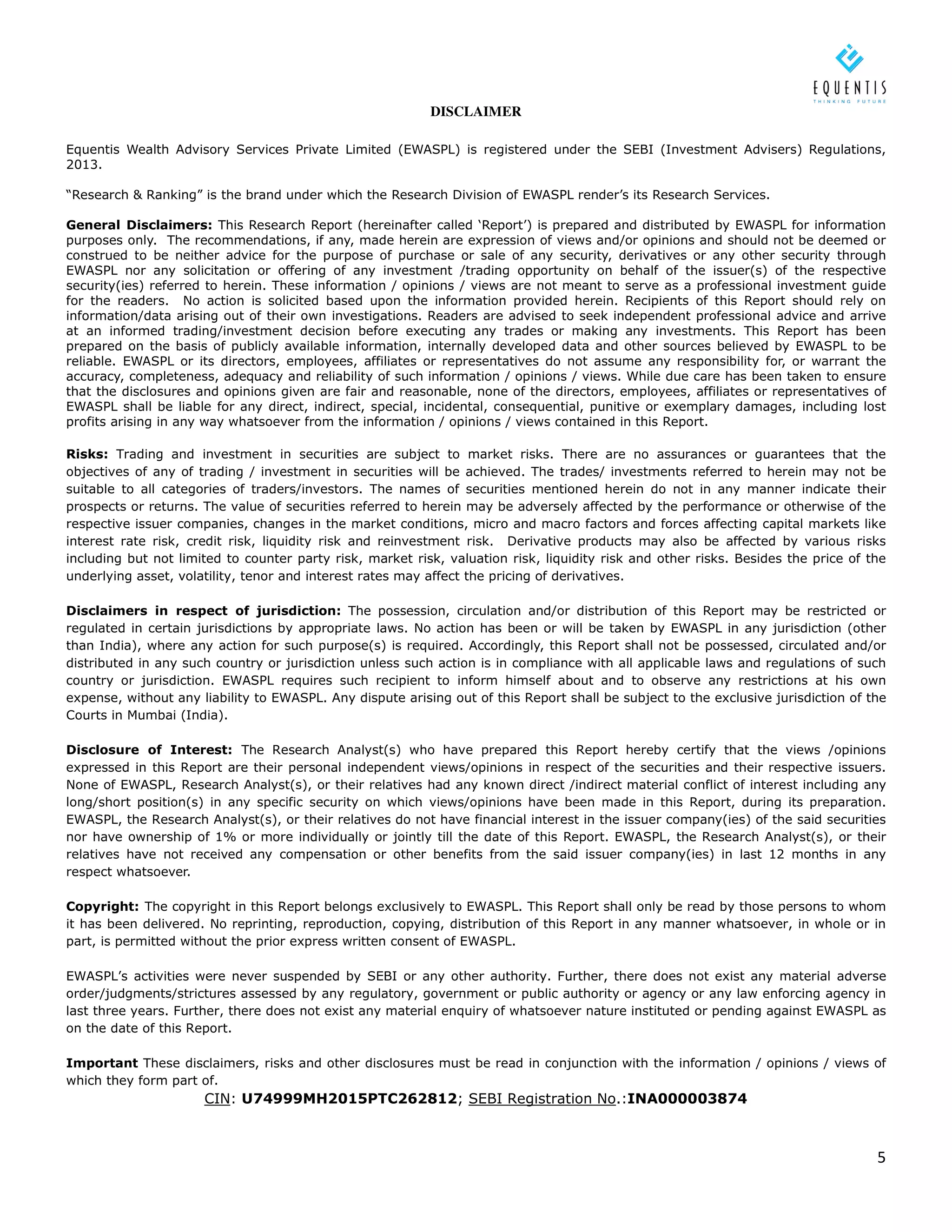 Report on GST - Equentis Research !! | PDF
