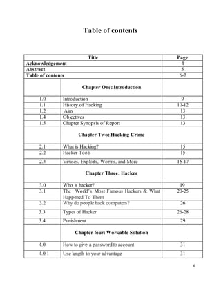 Report on hacking crime and workable solution | PDF