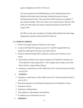 Report on "IFFCO-KANDLA UNIT by Darshan-JEC KUKAS,JAIPUR | PDF