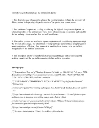 Report on improved efficiency of gas turbine final | DOCX