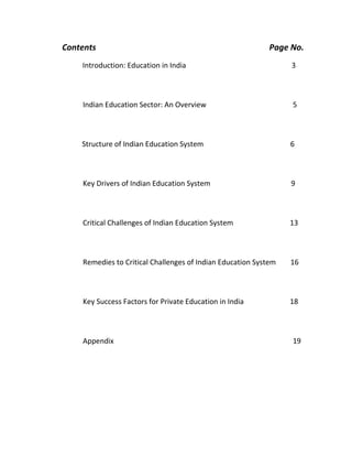 Report on indian education system final | PDF