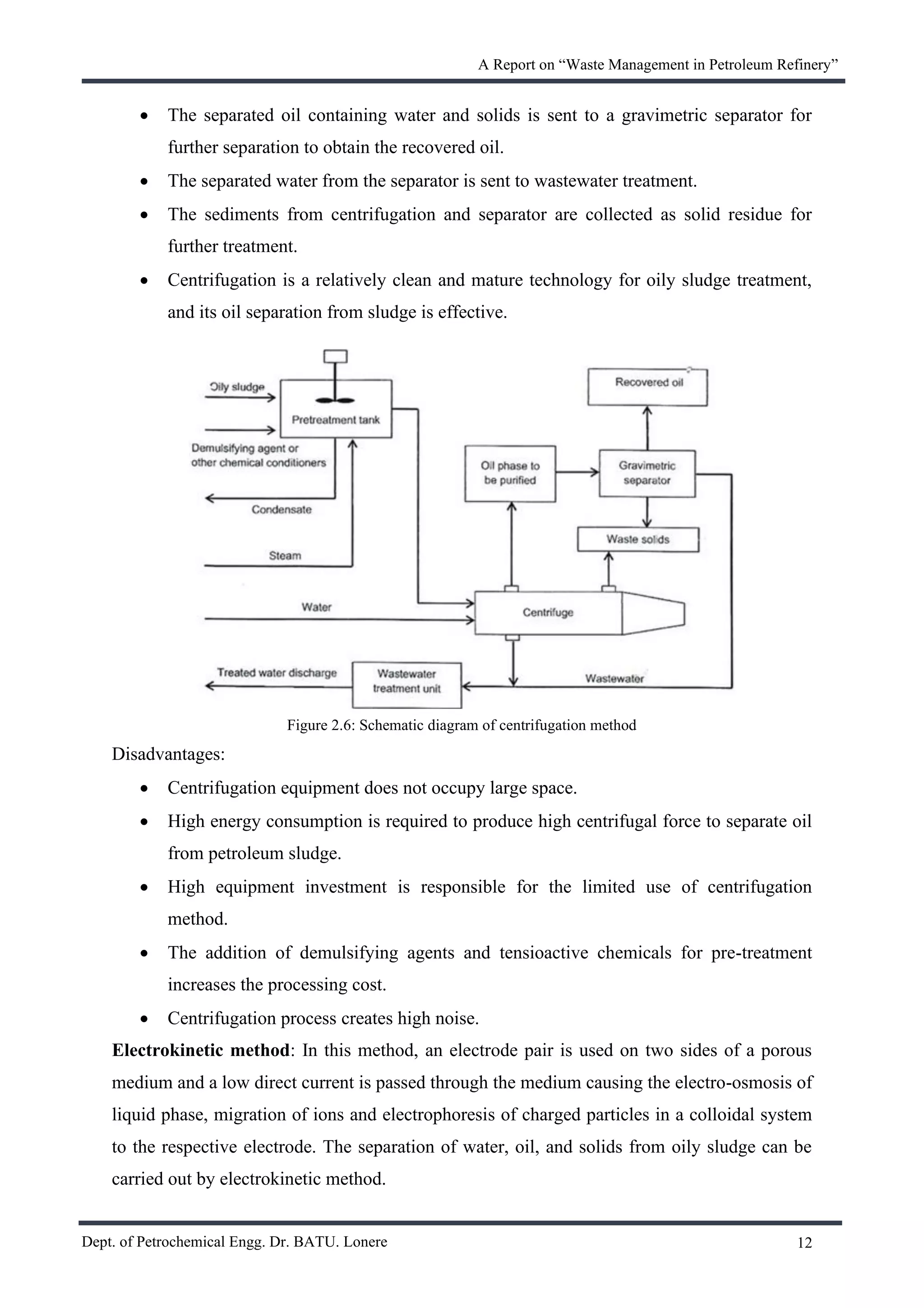 Report on Internship on Waste Management in Petroleum Refinery. | PDF