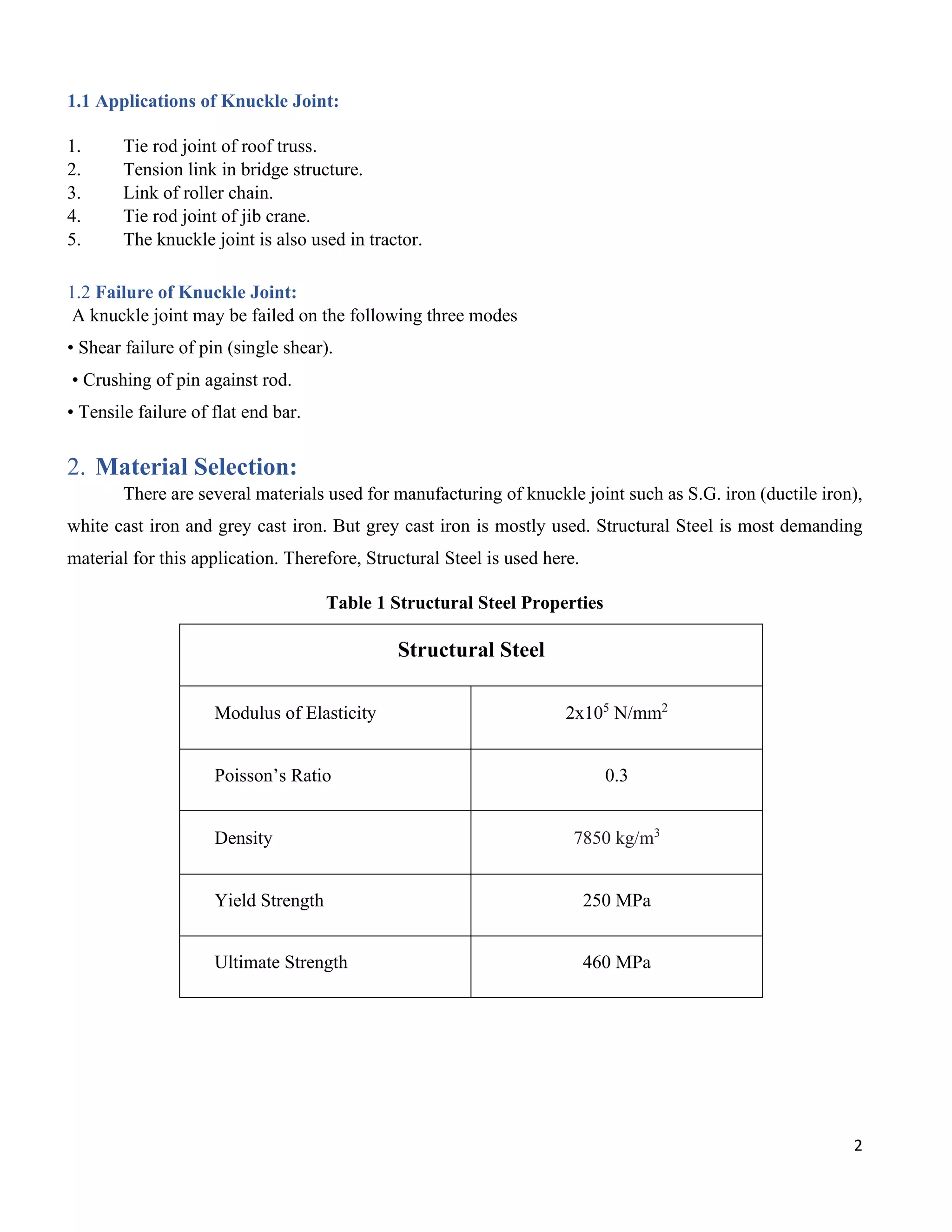 ANALYSIS OF KNUCKLE JOINT | PDF