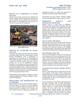 Report on landslide_in_malin_village_in | PDF