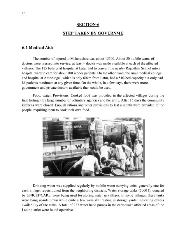 LATUR-KILLARI EARTHQUAKE 1993 REPORT | PDF | Civil Engineering Industry | Industries