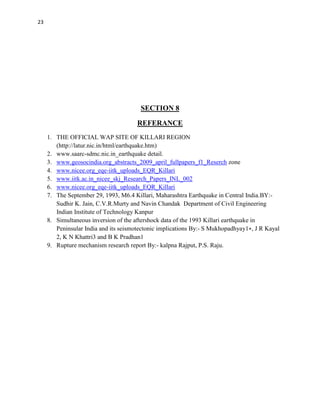 LATUR-KILLARI EARTHQUAKE 1993 REPORT | PDF